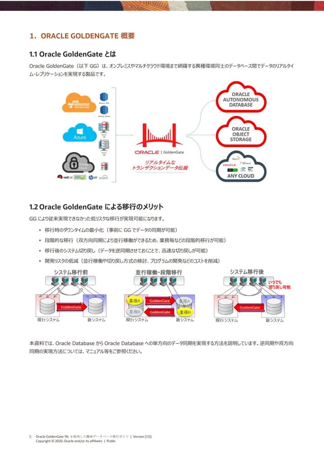 Oracle GoldenGate 19c を使用した 簡単データベース移行ガイド_v1.0 | PDF