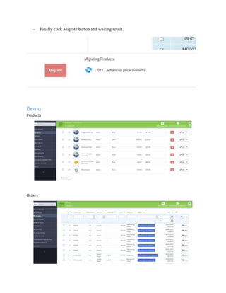 Database migration virtuemart to prestashop | PDF
