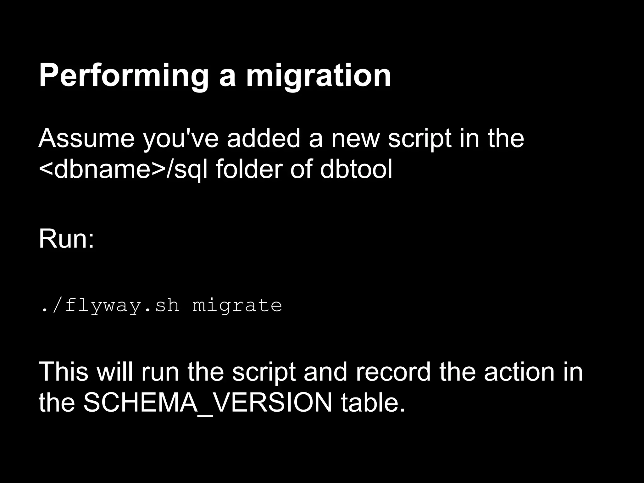 Database migration with flyway | PDF