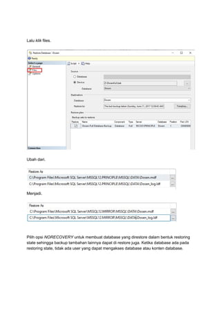 Database Mirroring Microsoft Sql Server | PDF