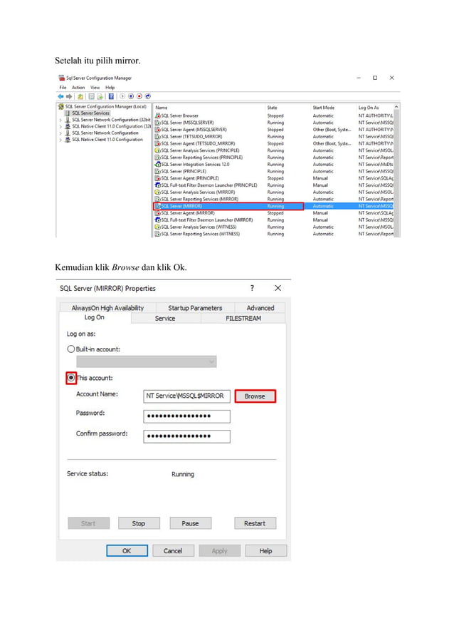 Database Mirroring Microsoft SQL Server | PDF