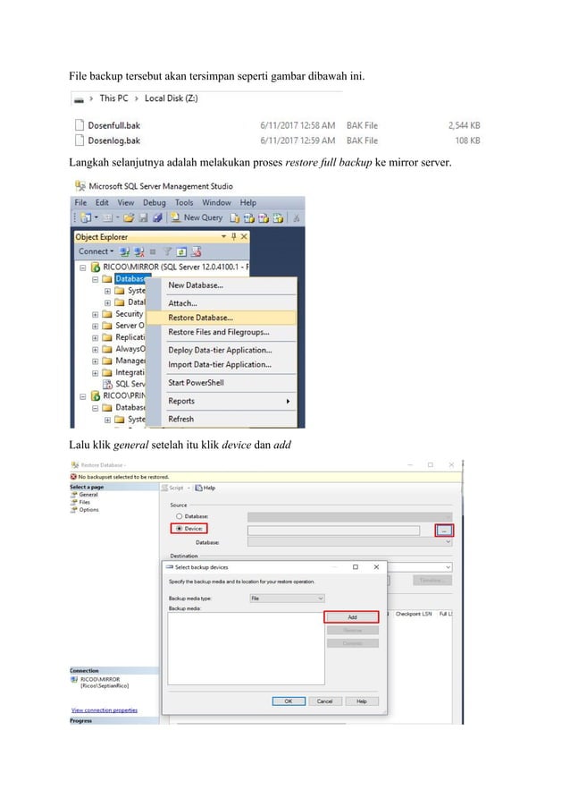 Database Mirroring Microsoft SQL Server | PDF