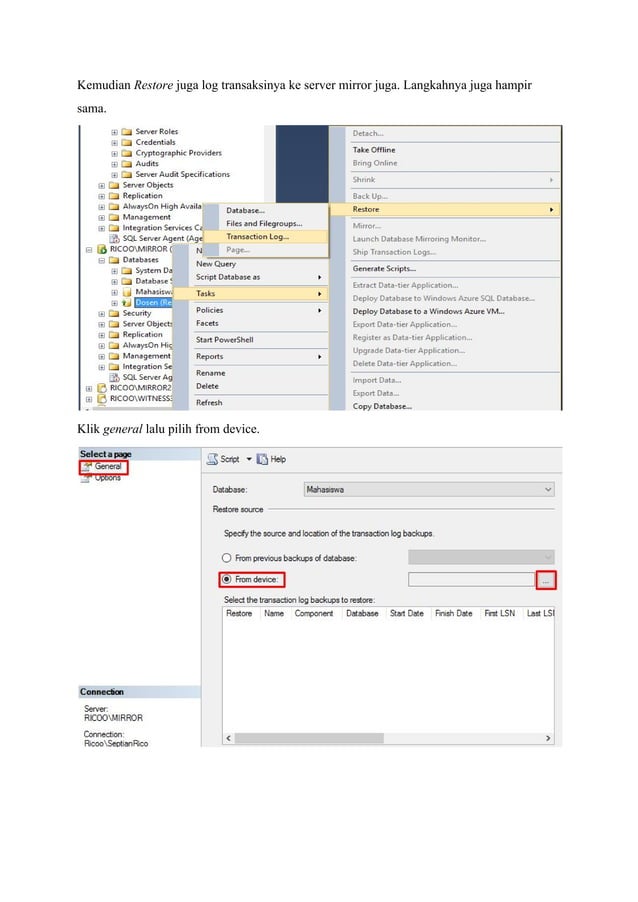 Database Mirroring Microsoft SQL Server | PDF