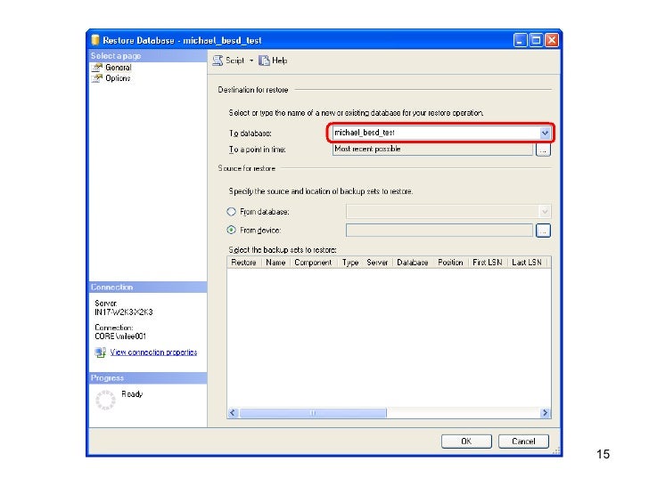 Database Mirroring Setup