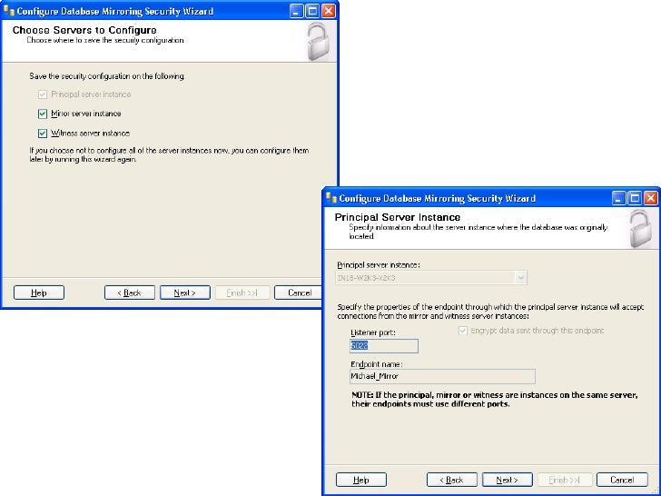 Database Mirroring Setup