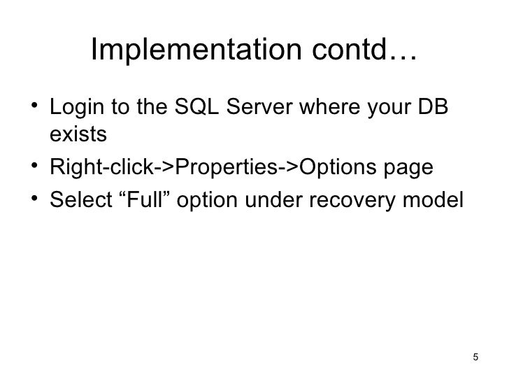 Database Mirroring Setup