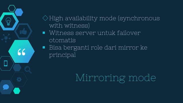Database Mirroring Sql Server | PPT