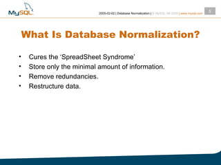 Database normalisation | PPT