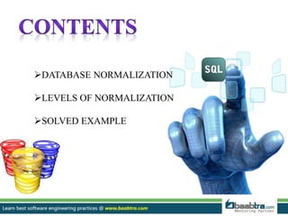 Database normalisation | PPT