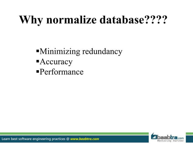 Database normalisation | PPT