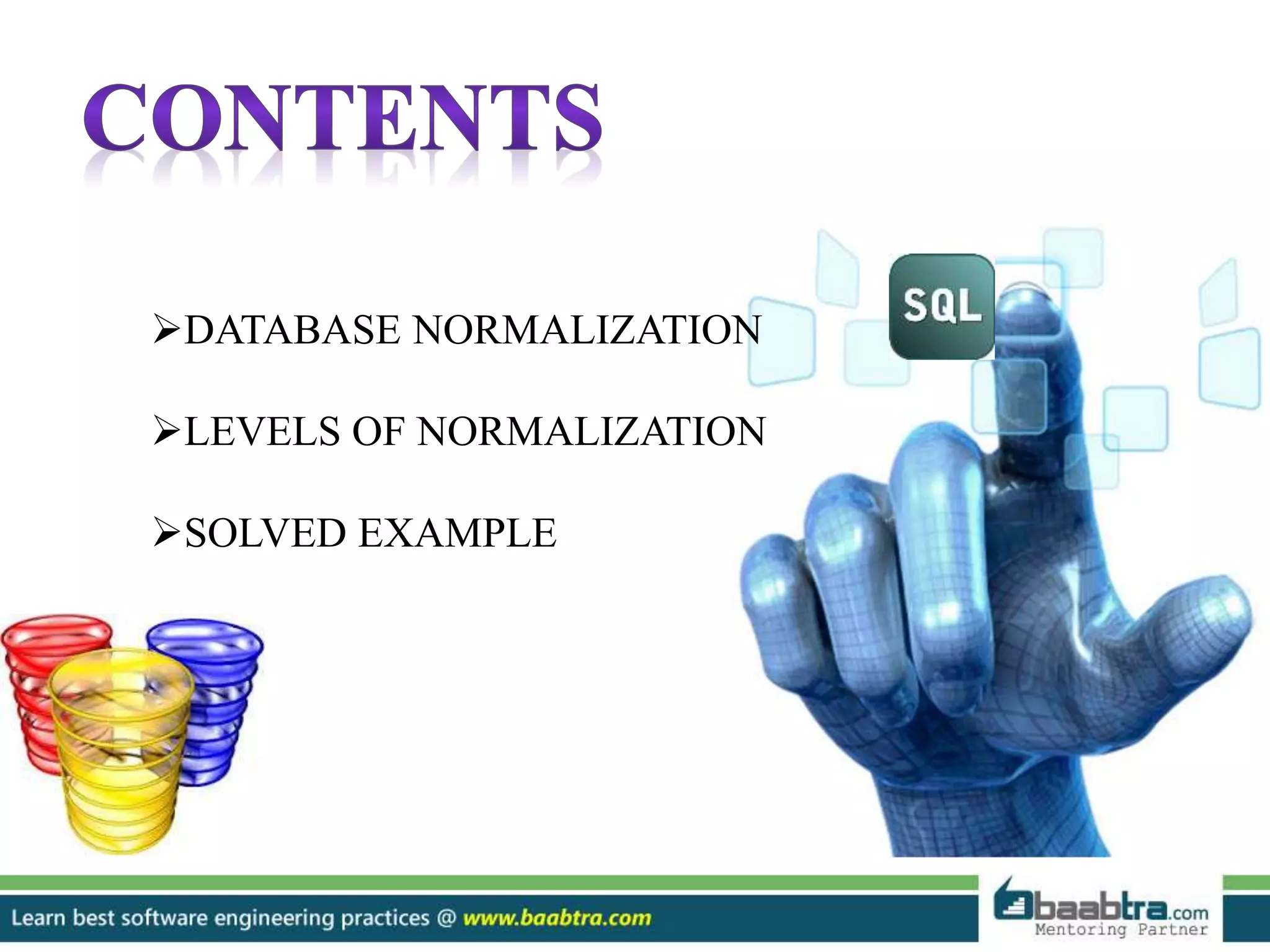 Database normalisation | PPTX