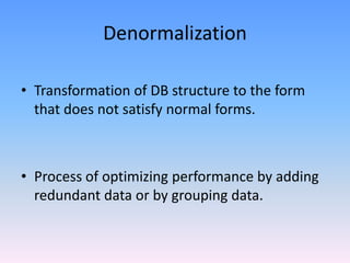 Database normalisation by D.Lukachuk | PPT