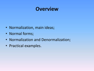 Database normalisation by D.Lukachuk | PPT