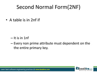 Database normalization | PPT