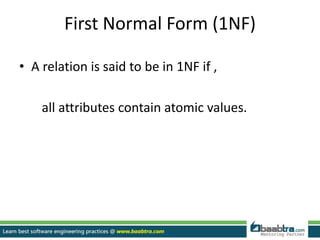Database normalization | PPT