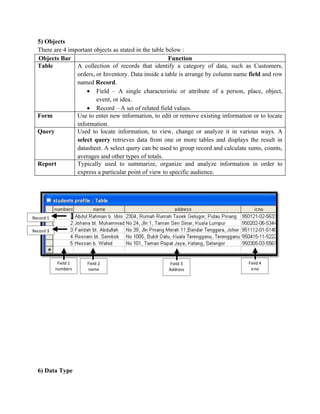 Database notes ICTL | DOC | Databases | Computer Software and Applications