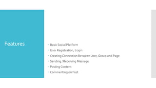 Database of a Simple Social Network | PPTX