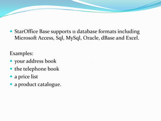 Database + office product | PPTX | Databases | Computer Software and ...