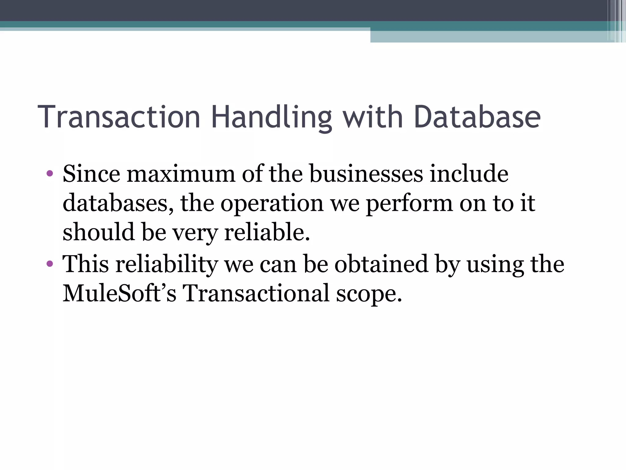 Database Operation With Nested Transaction Handling Ppt