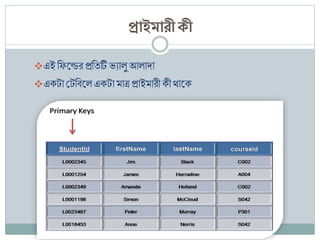 Database overview in bangla | PPTX
