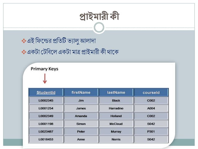 Database overview in bangla | PPTX
