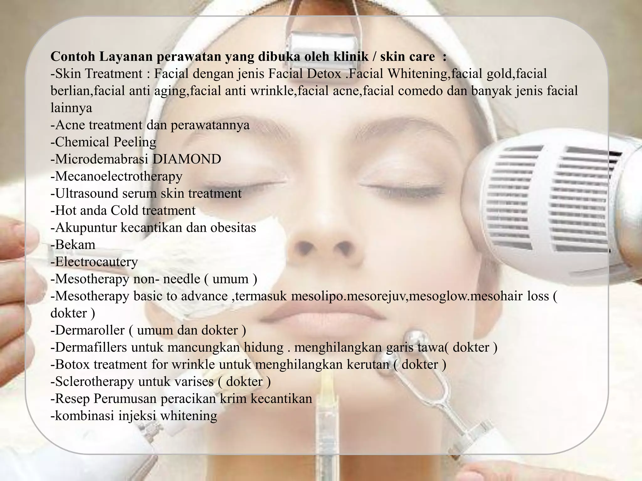 Database perawatan wajah | PPTX
