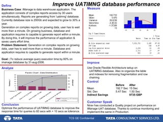 Database performance improvement, a six sigma project (4 block) by ...