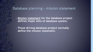 Database planning | PPT