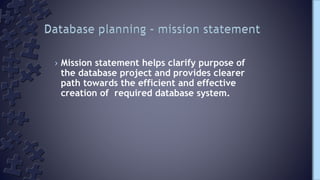 Database planning | PPT