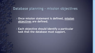 Database planning | PPT
