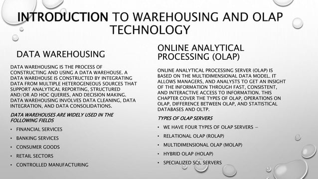 An overview of data warehousing and OLAP technology | PPTX