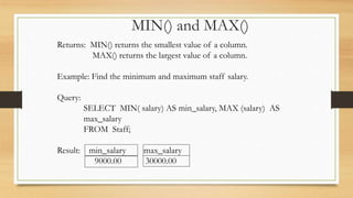 Aggregate Function - Database | PPT