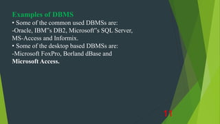 Database presentaion | PPT