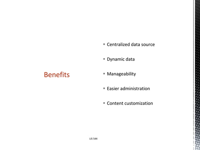 Database presentation | PPT | Web Design and HTML | Internet