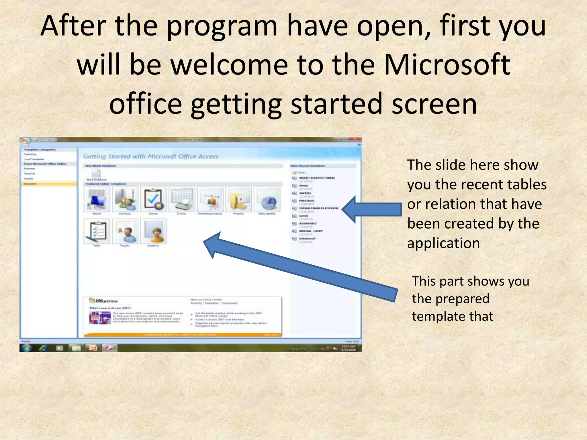 Database presentation | PPT