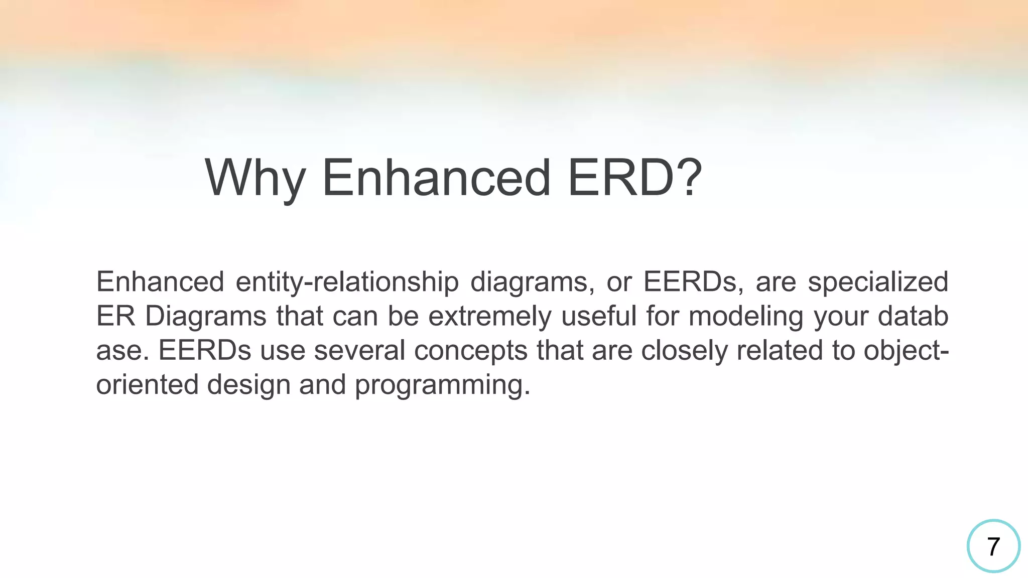 Enhance ERD(Entity Relationship Diagram) | PPT