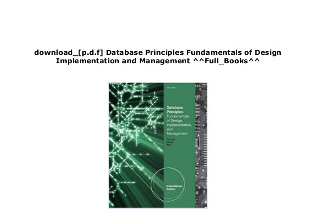 Downloadpdf Library Database Principles Fundamentals Of Design Implementation And Management