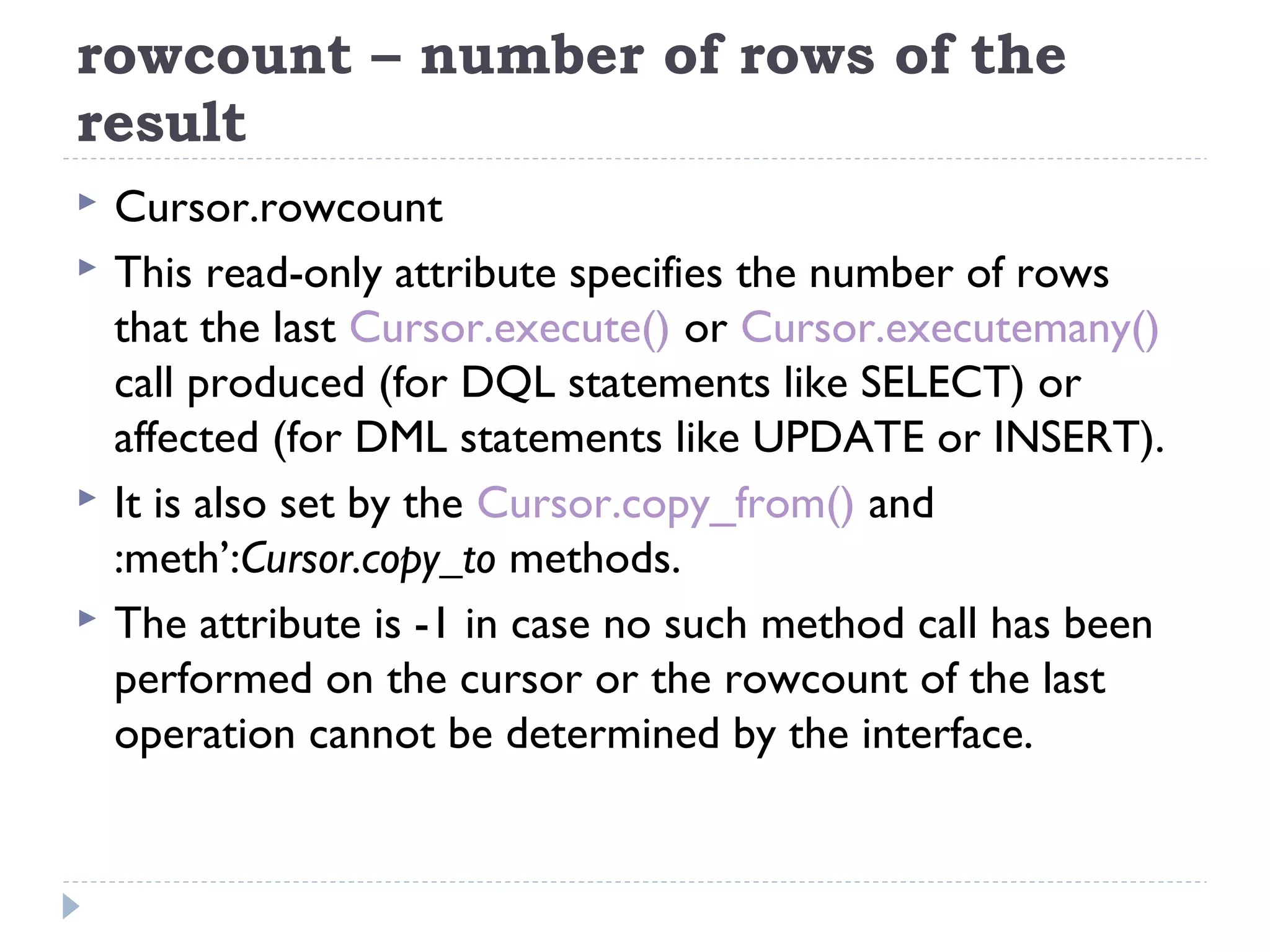 Database programming | PPT
