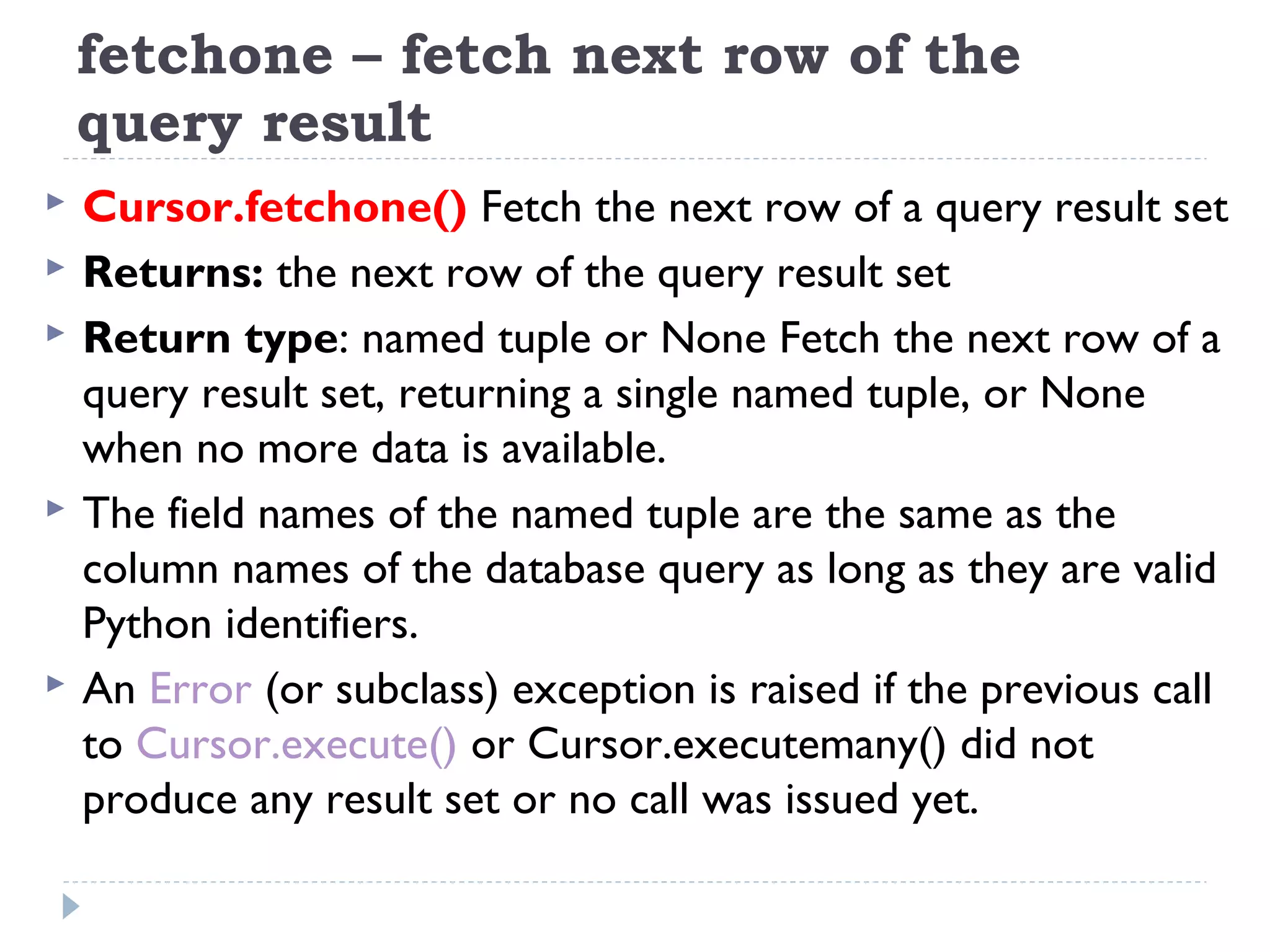 Database programming | PPT