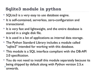 Database programming | PPT