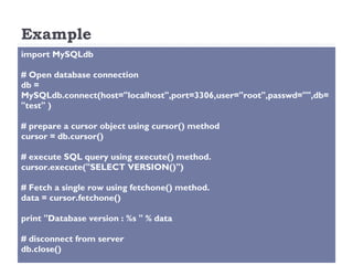 Database programming | PPT