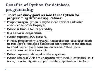 Database programming | PPT