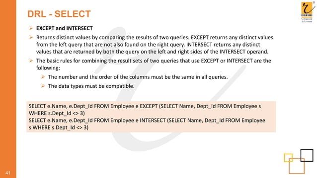 MS SQL - Database Programming Concepts by RSolutions | PPT