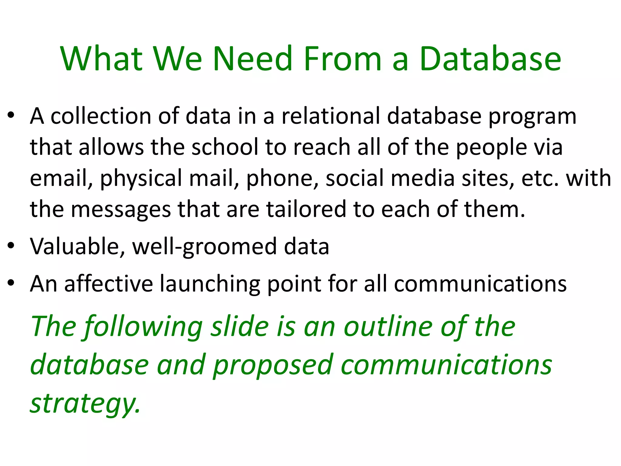 Database Proposal | PPT