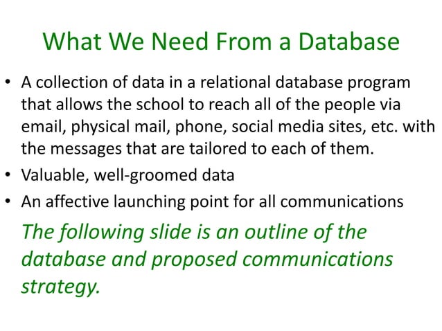 Database Proposal | PPT