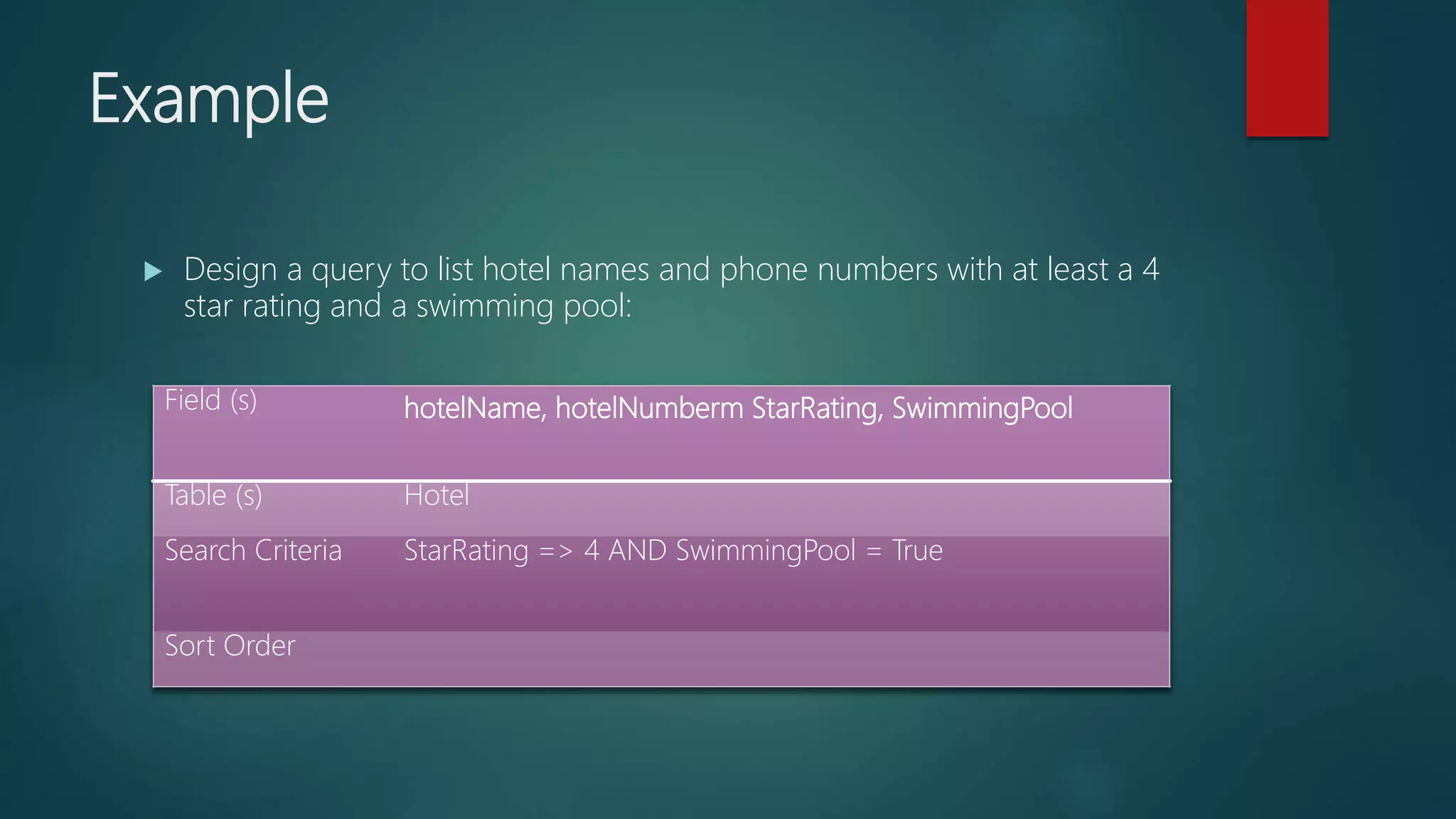 Database query design | PPT
