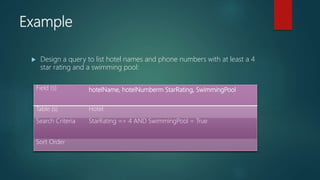 Database query design | PPT