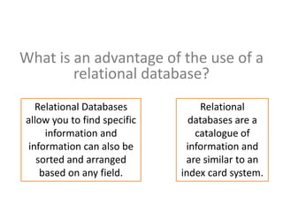 Database quiz | PPTX | Databases | Computer Software and Applications