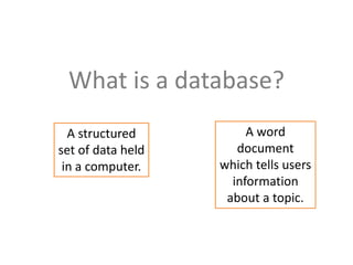 Database quiz | PPTX | Databases | Computer Software and Applications