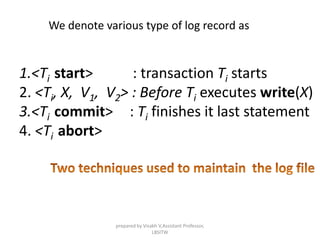 Data base recovery | PDF
